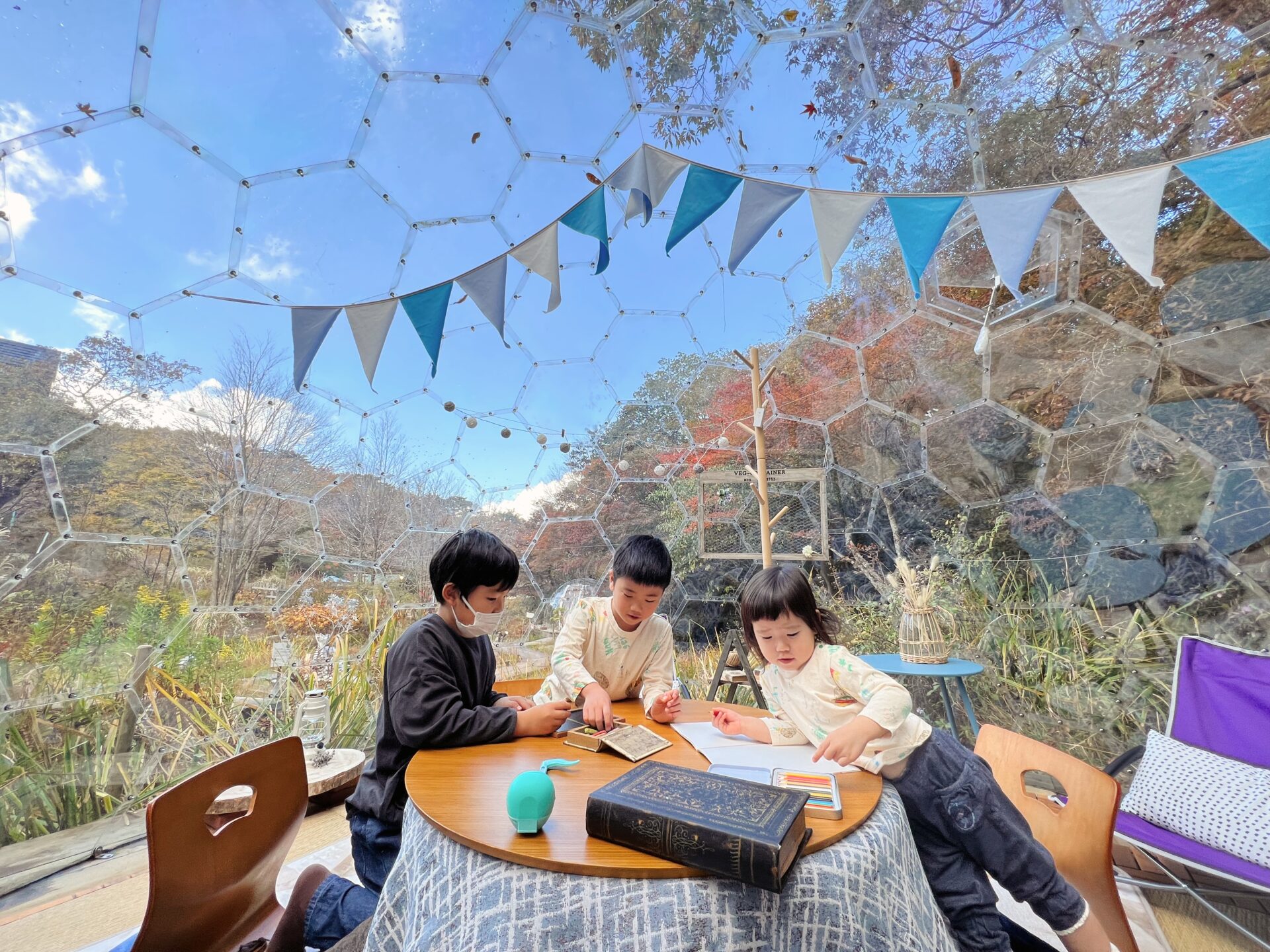 【兵庫】冬はこたつであったか！森の中にある透明ドームでピクニック「六甲山 森の音ミュージアム SIKIドーム」 | つづる